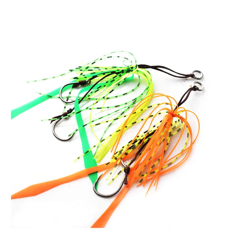 TOMA 5PCS/lot TOMA Silicone Skirt with Hook High Carbon Steel Fishing ...
