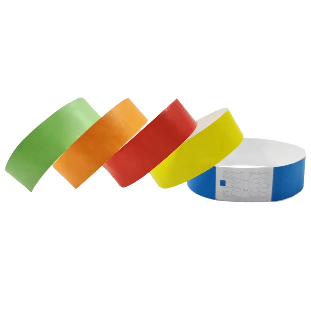 50pcs paper bracelets disposable event tyvek paper wristbands for party ...