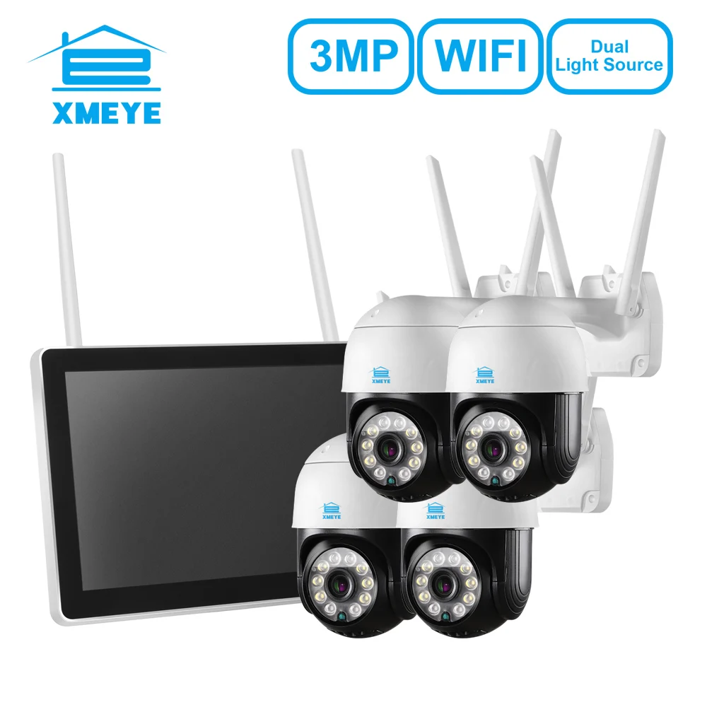 Xmeye pro sistema de câmera ip sem fio, kit com câmera de segurança ip ...