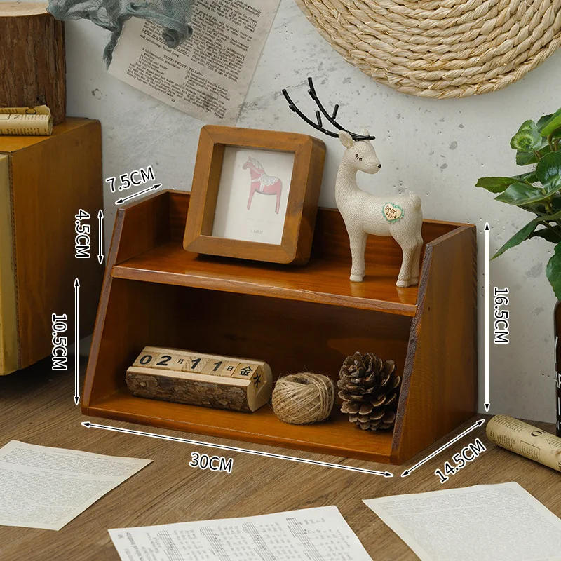 Wooden Desktop Shelf
