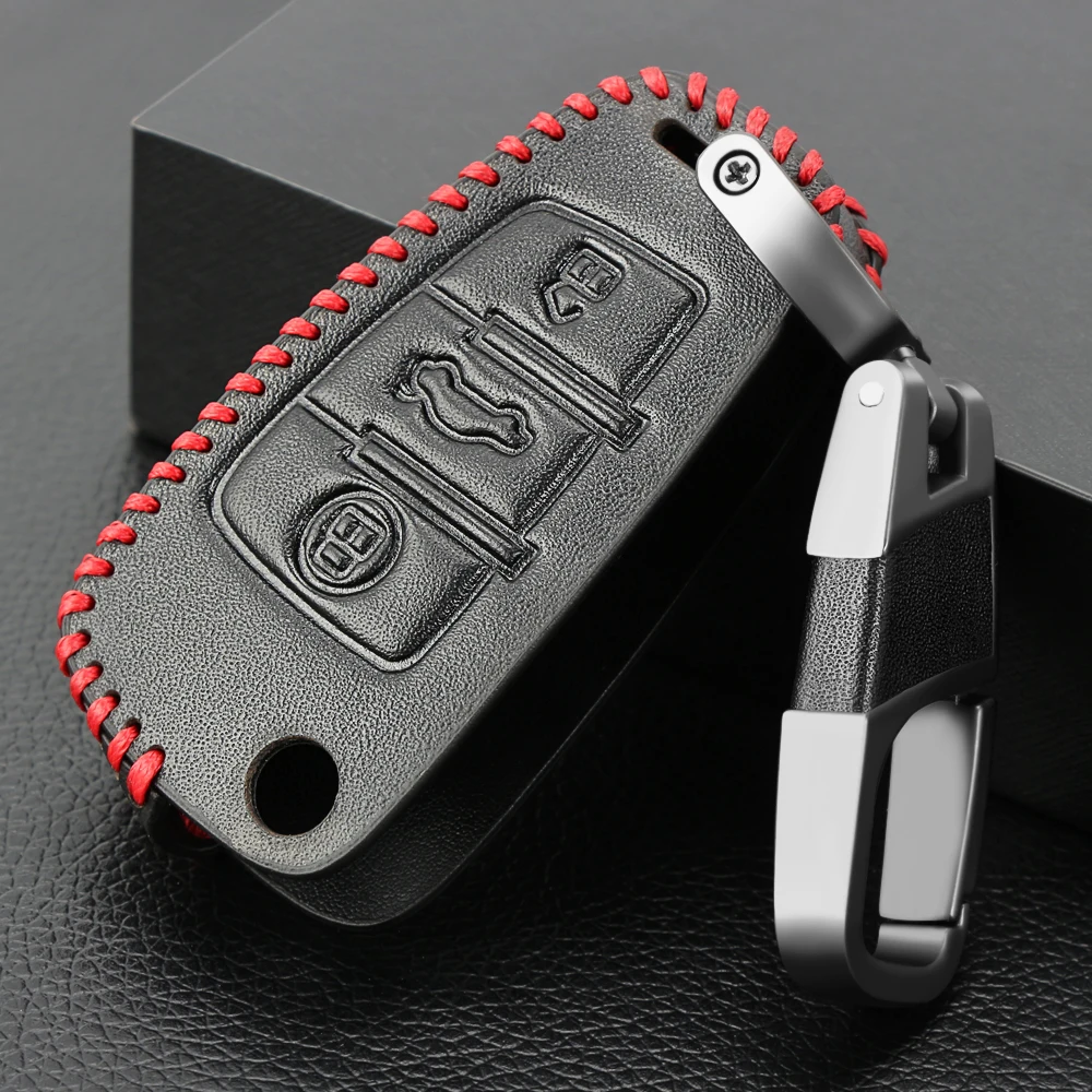 Genuine Leather Car Key Cover Case For Audi A1 A3 A4 A5 A6 A7 A8 Q5 Q7 ...