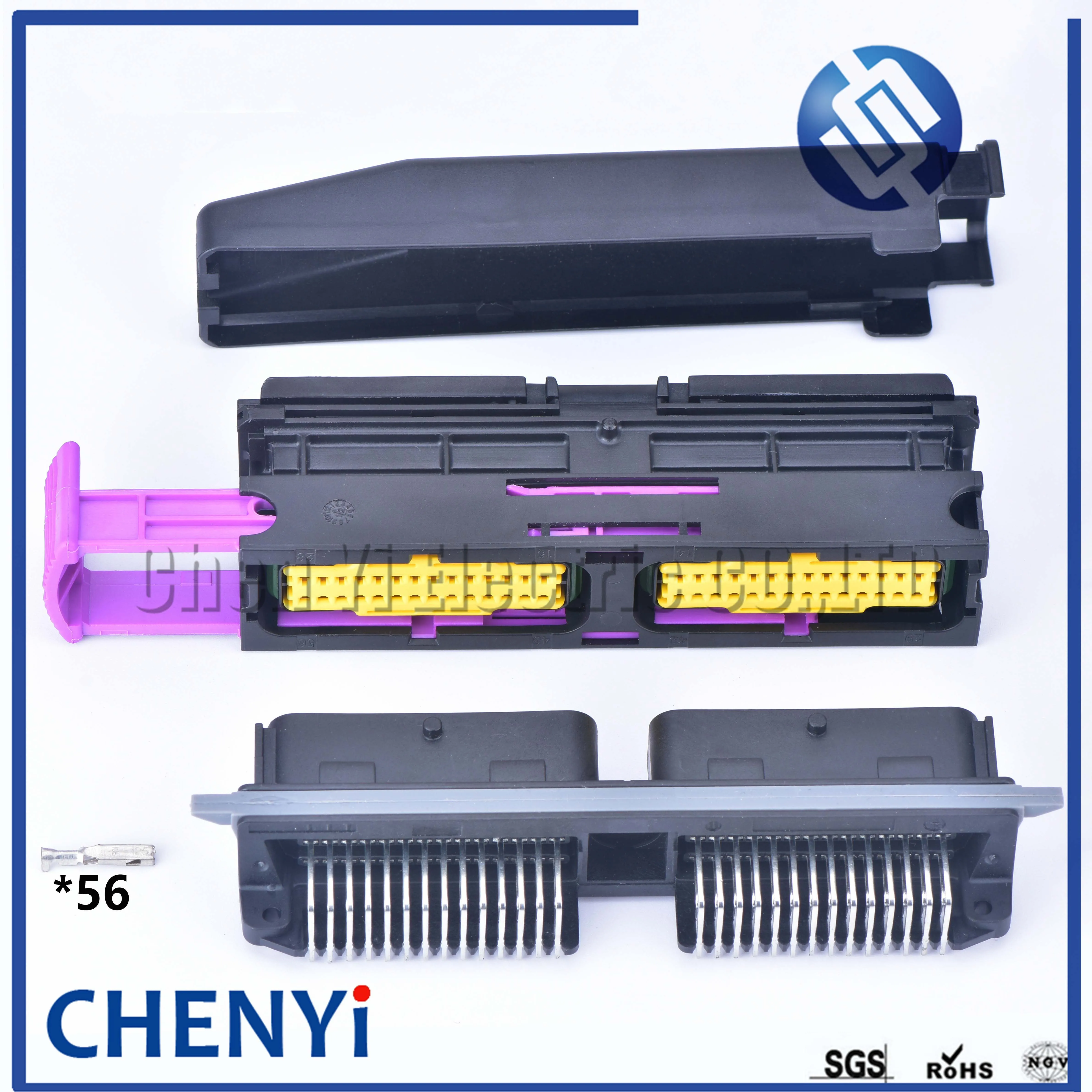 56-Pin-FCI-Auto-ECU-Male-Female-Connector-PCB-Plug-With-Shell-And-Pins ...