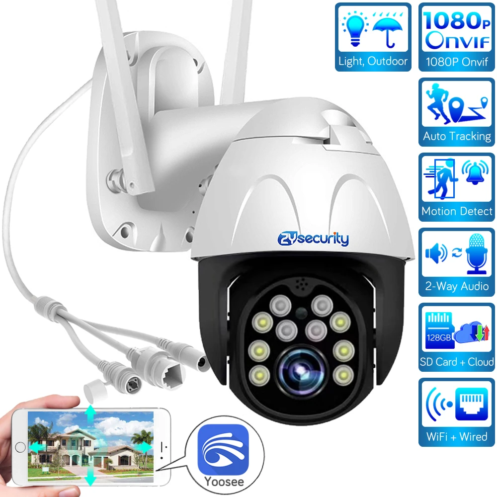 1080P Wireless IP Camera Outdoor Speed Dome camera Auto Tracking Cloud ...