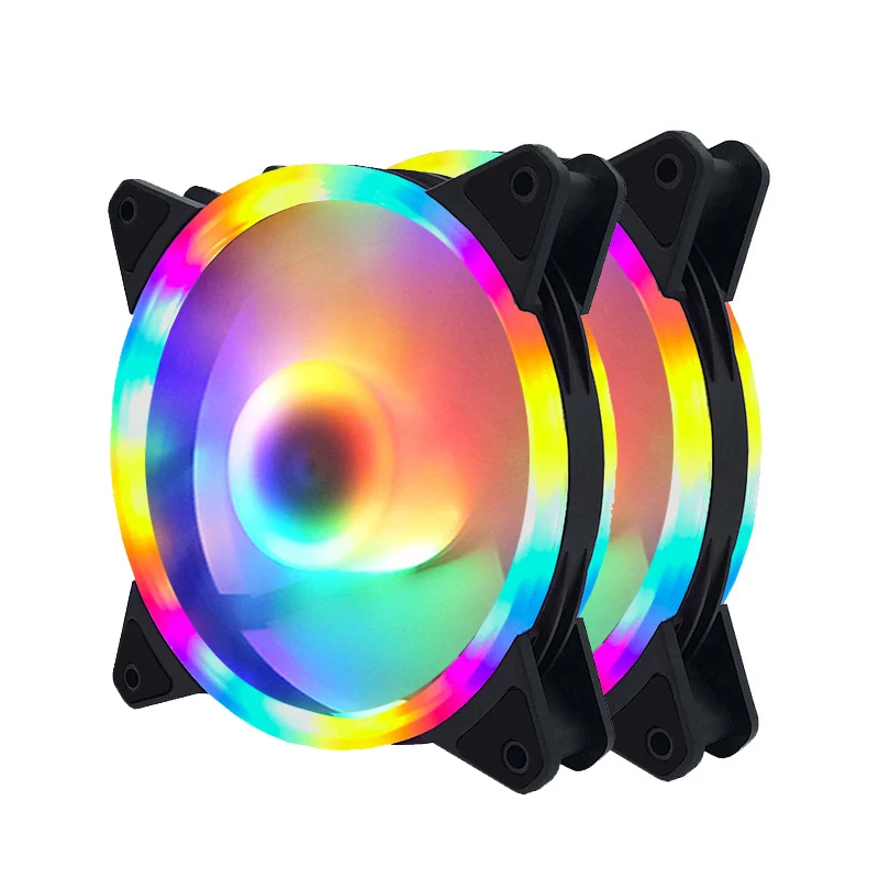 2pcs Computer Fan 120mm Cpu Led Fan Pc Fan 11blades 4color Or 5color ...