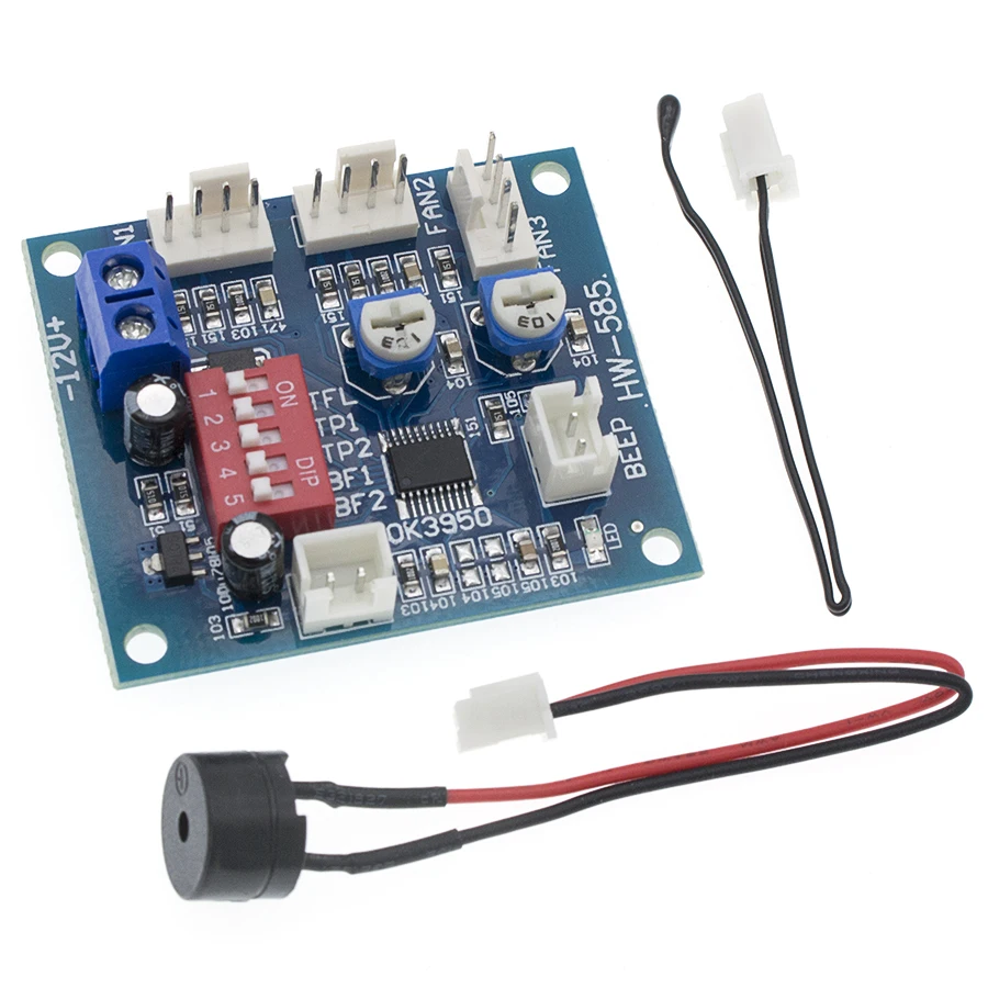 DC 12V 5A PWM PC CPU Fan Temperature Control Speed Controller Board ...