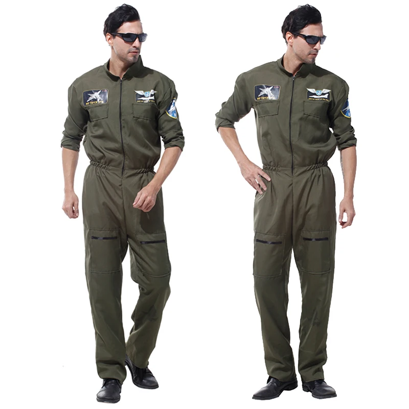 Carnival-Halloween-Air-Force-Uniform-Costume-Pilot-Airline-Outfit ...