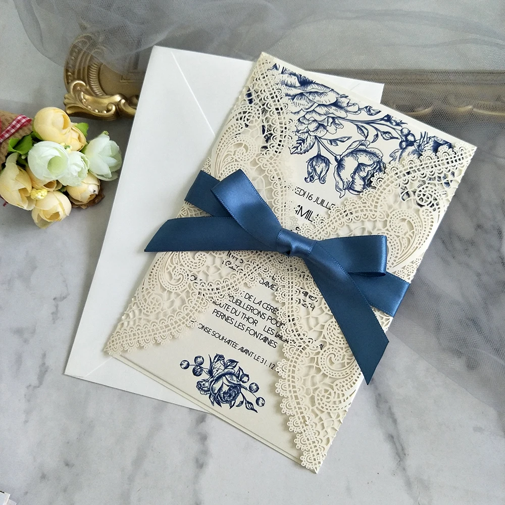 Diy Lace Wedding Invitations