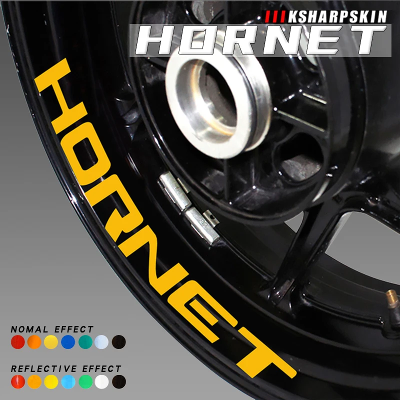 Motorcycle inner ring logo reflective stickers night safety warning ...