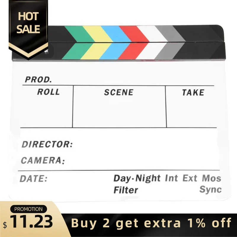 Professional Colorful Clapperboard Clapper Board Acrylic Dry Erase ...