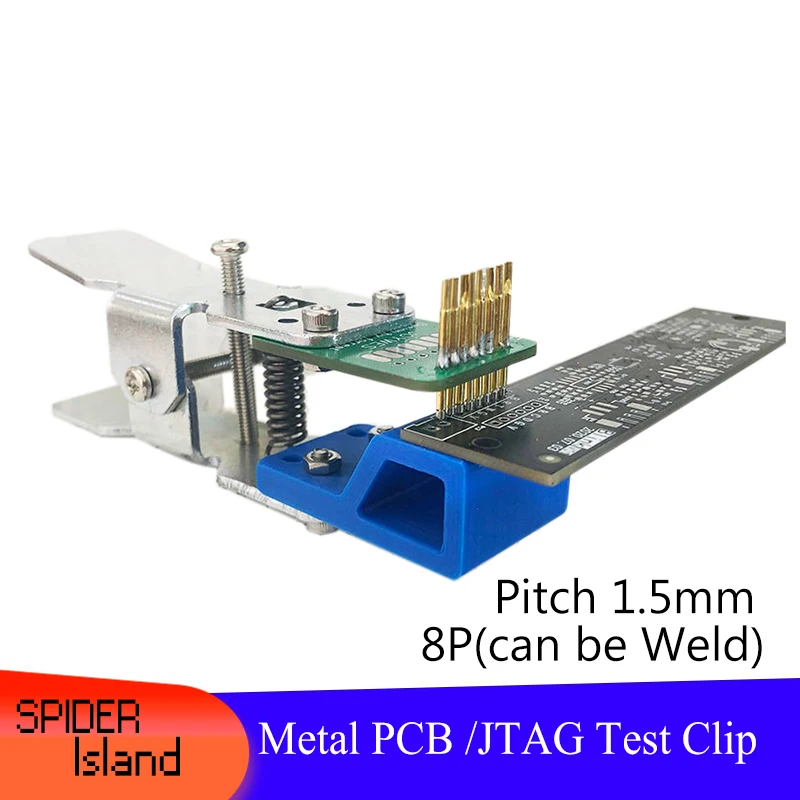새로운 금속 Pcb 테스트 클립 8pin 15mm 피치 Jtag Pcb 수리 테스트다운로드클립 프레임 Pcb 클립 고정 장치 프로브 프로그래밍컴퓨터 케이블 And 커넥터