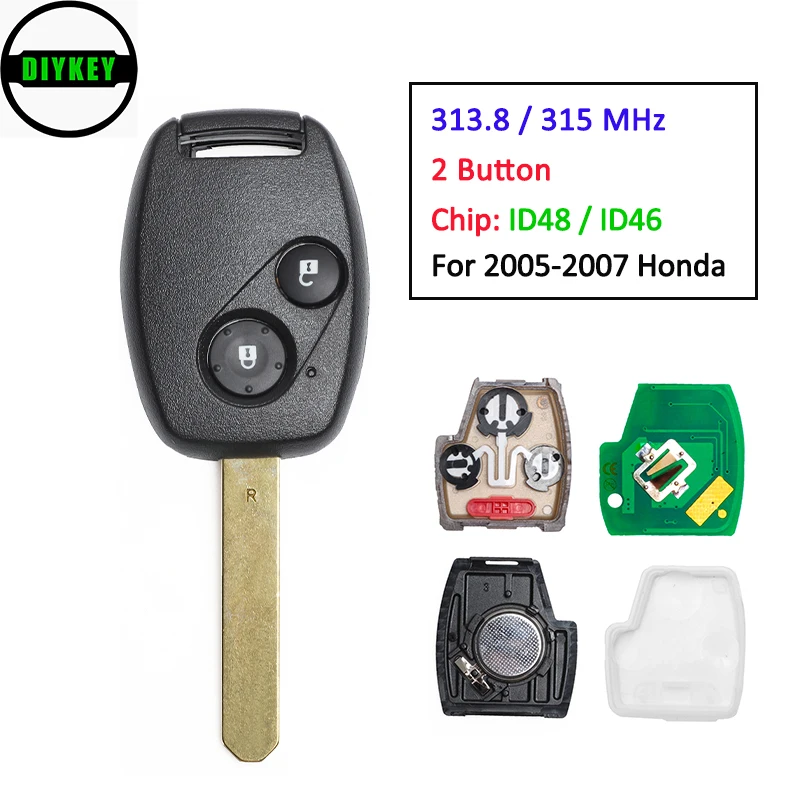 diykey-remote-key-replacement-2-button-313-8mhz-315mhz-id48-id46
