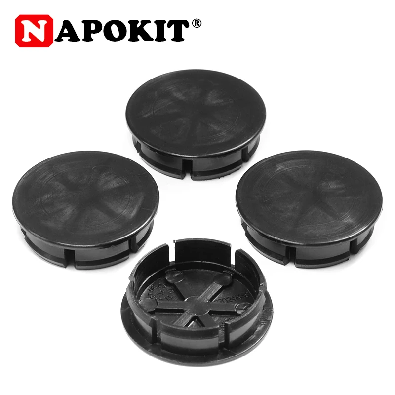 4pcs 49mm (48.5mm) Black Car Rim Hub Cap for Abarth 500 Car Wheel Hub ...