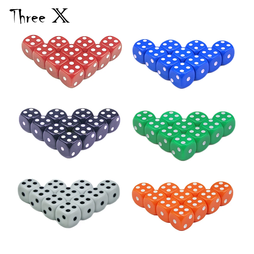 Solid-6-Sided-Game-Dice-10-Pcs-for-Gaming-12mm-Bulk-d6-Teaching-Math ...