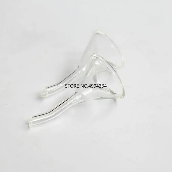 Embudo cónico de vidrio transparente con curvado, cuello para ...