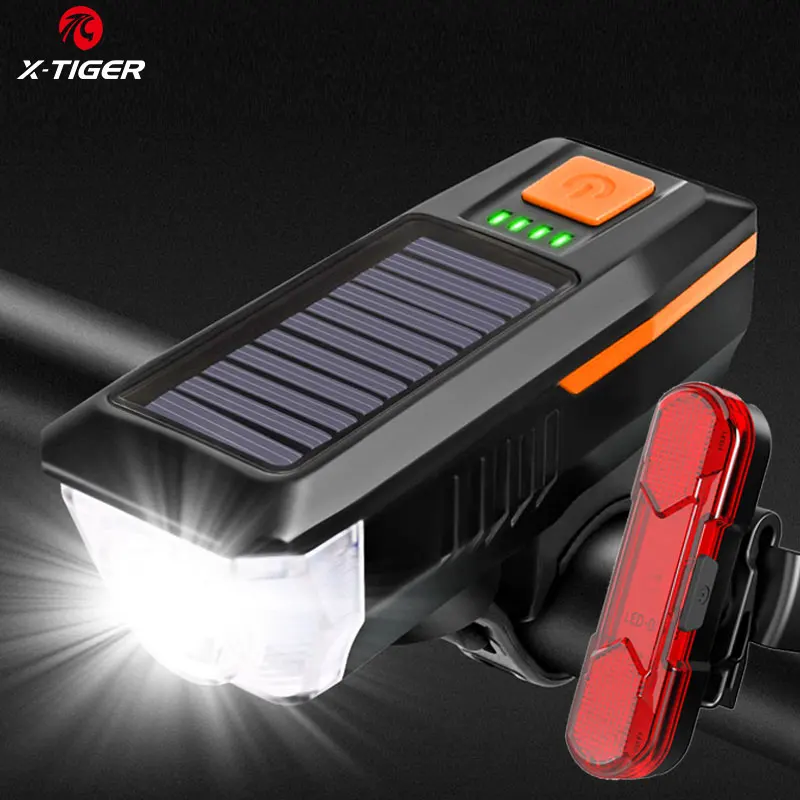 X-TIGER-Solar-Bike-Light-Set-Waterproof-MTB-Bicycle-Front-Light-With ...