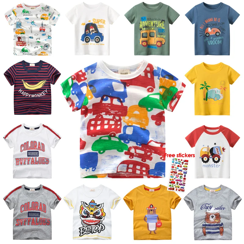 INPEPNOW 2020 Kids Boys T Shirt Cartoon Print Short Sleeve Baby Girls T ...