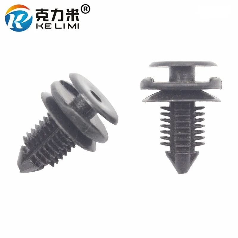 50Pcs Automotive Vehicle Interior Door Card Trim Rivet Black Gray For ...