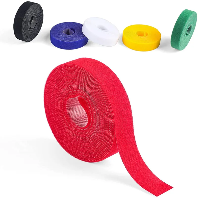 5M-Roll-Velcro-Strips-with-Adhesive-Fastener-Tape-Cable-Ties-Reusable ...