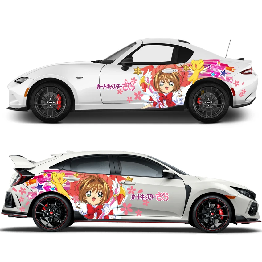 Japan-Anime-Vinyl-Car-Sticker-Card-Captor-KINOMOTO-SAKURA-Cartoon-Door ...