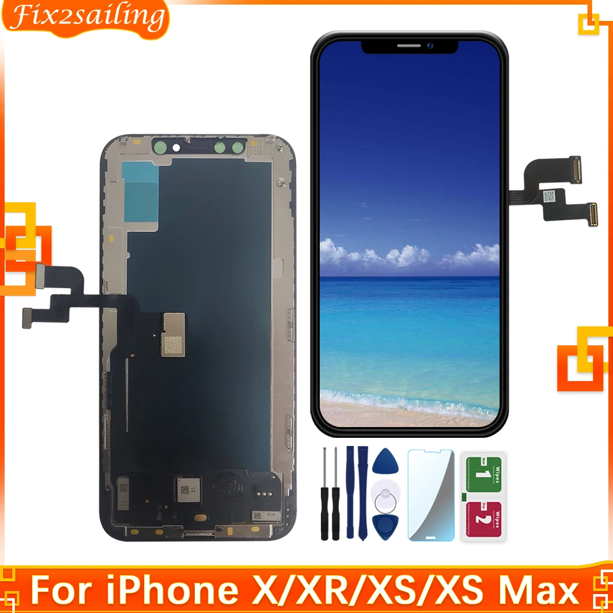 F-r-iPhone-X-XR-XS-XS-Max-Super-Incell-AMOLED-LCD-Display-Bildschirm-3D ...