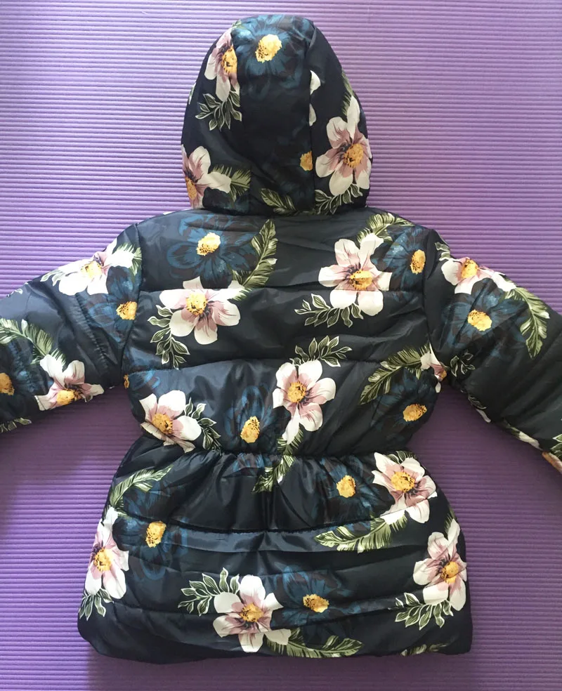 Russia Winter Jacket Kids Baby Girls Cartoon Printed Long Coats Warm ...