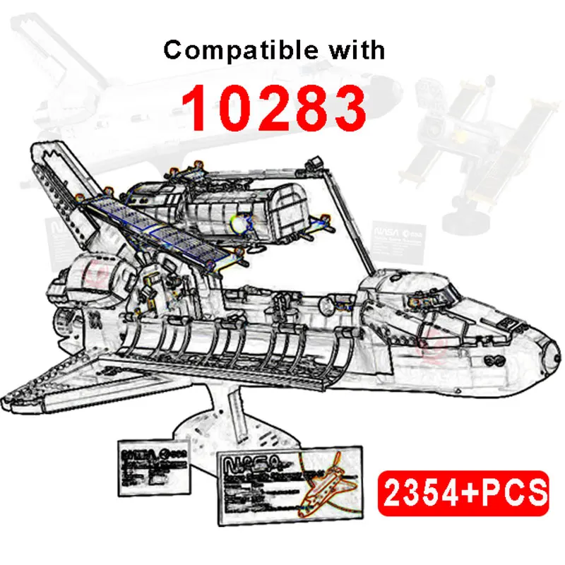 New Space Shuttle Model Building Blocks 10283 Bricks Space Shuttle ...