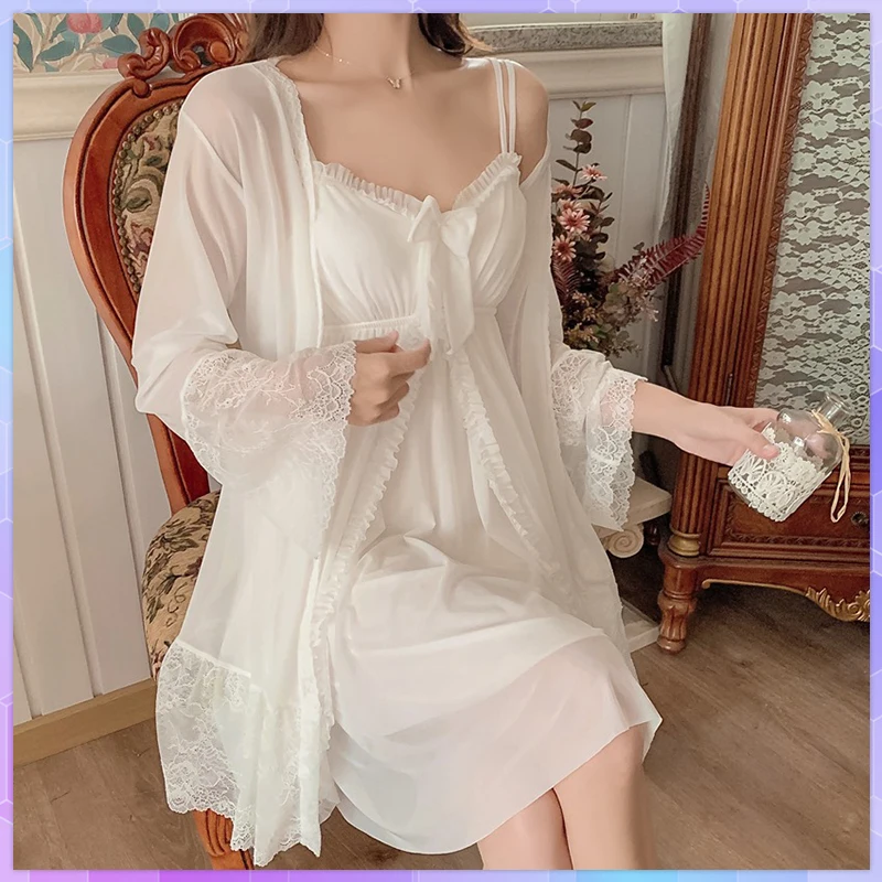 Robes-Princess-Woman-Pajama-Sets-Dressing-Gown-Vintage-Long-Sleeve-Robe ...