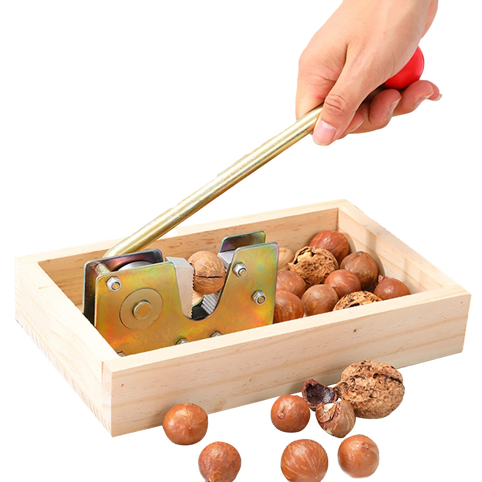 Wooden Macadamia Opener Multipurpose Durable Tongs Walnut Tool Non Slip ...