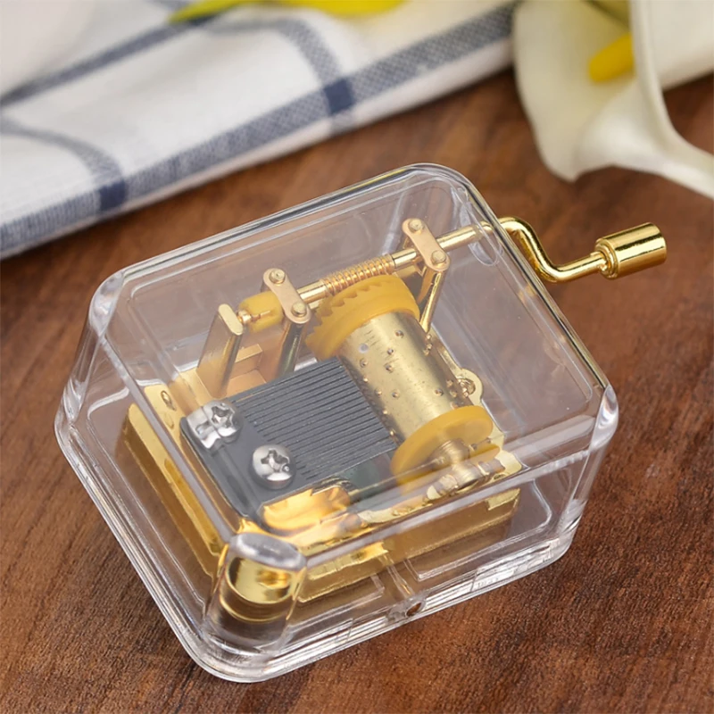 26 Kinds Music Mini Hand Crank Music DIY Music Box Decorative Movement ...