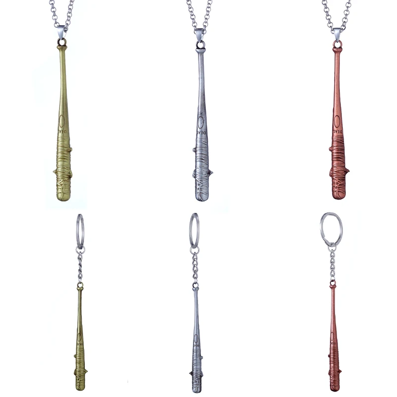 Hot Vintage Charm The Walking Dead Keychain Negan's Bat LUCILLE Keyring ...