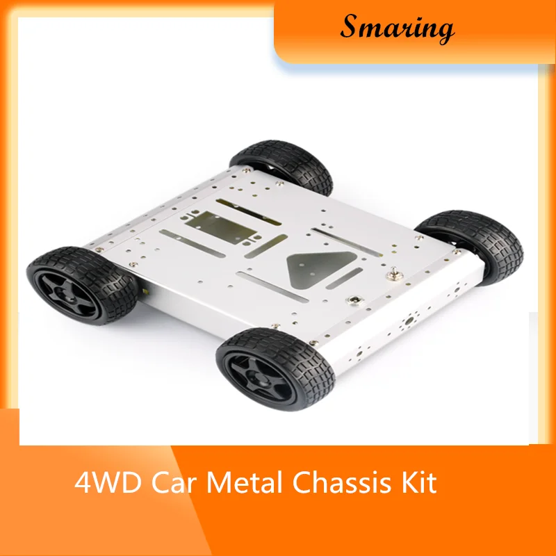 Official smarian New 4WD Metal Car Chassis with Box Robot Platform with ...