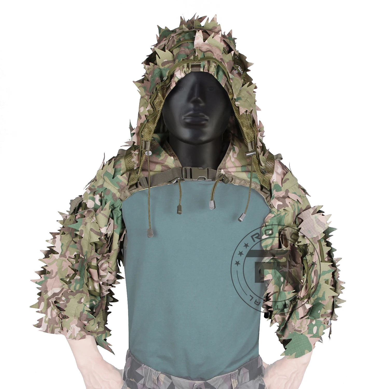 ROCOTACTICAL-Breathable-Sniper-Ghillie-Hood-with-Laser-Cut-3D-Leaves ...