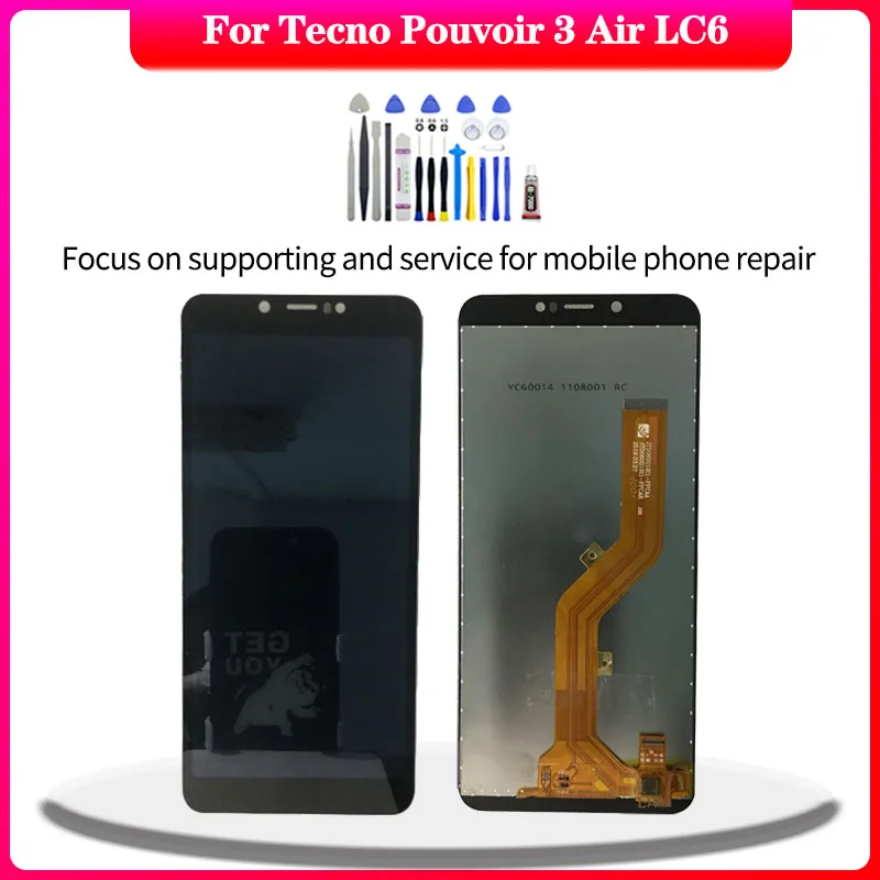Tecno Pouvoir 3 Air LC6 lcd 터치 스크린 디지타이저 어셈블리 (Pouvoir 3 Air LC6 lcd 교체 ...