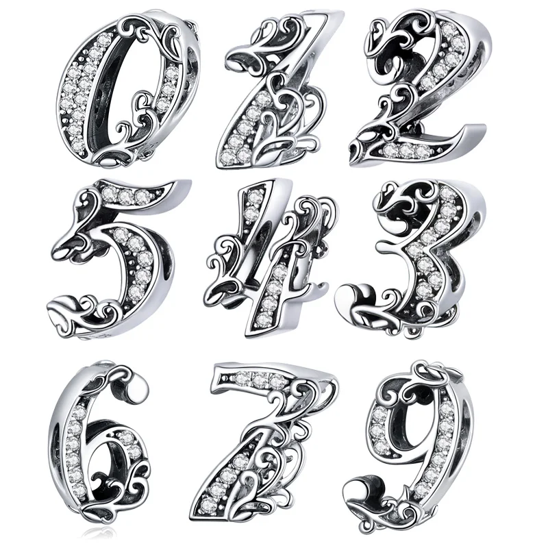 Lucky Numbers Beads 2020 New 925 Sterling Silver Vintage Lucky Guardian