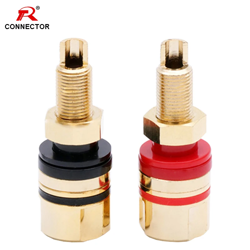 1Pair Binding Post HIFI Terminal Connector, Gold-Plated Brass,for Power ...