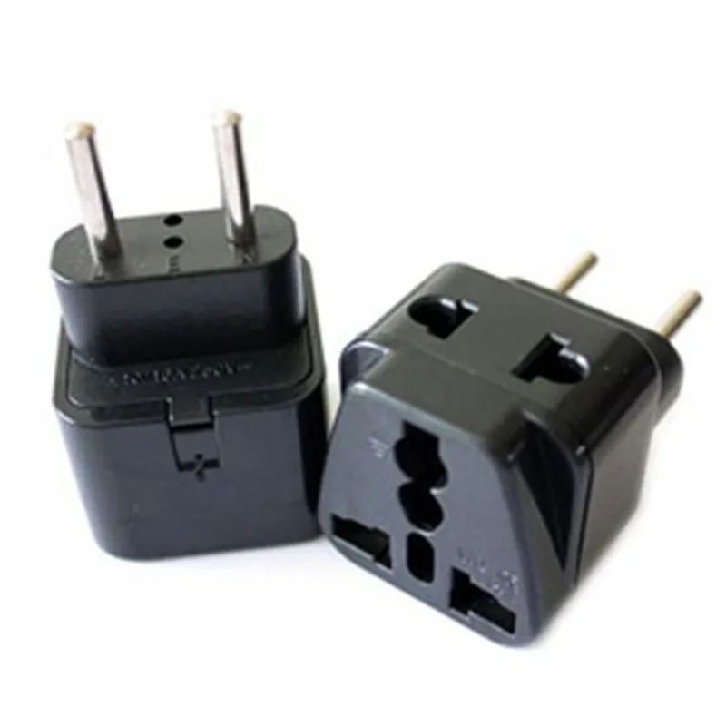 1 To 2 Splitter Universal Uk/us/eu/au 3 Pins / 2 Pins Socket To Euro ...