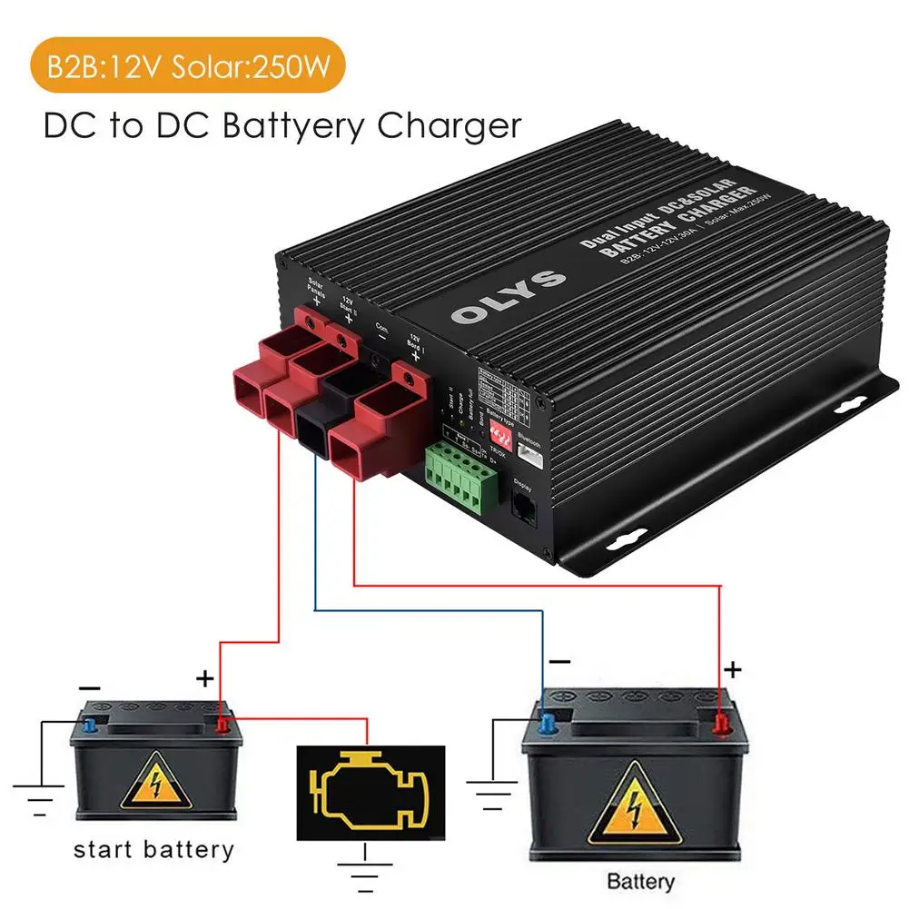 12V-30A-DC-To-DC-Charger-Automatic-Solar-Battery-Charger-Bluetooth-MPPT ...