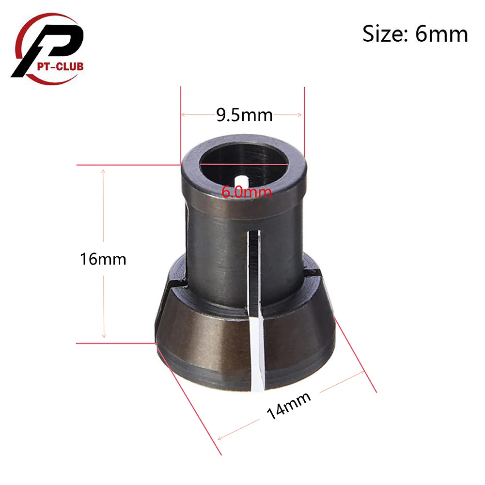 High Precision Adapter Collet 8mm 6.35mm 6mm Collet Chuck Engraving ...