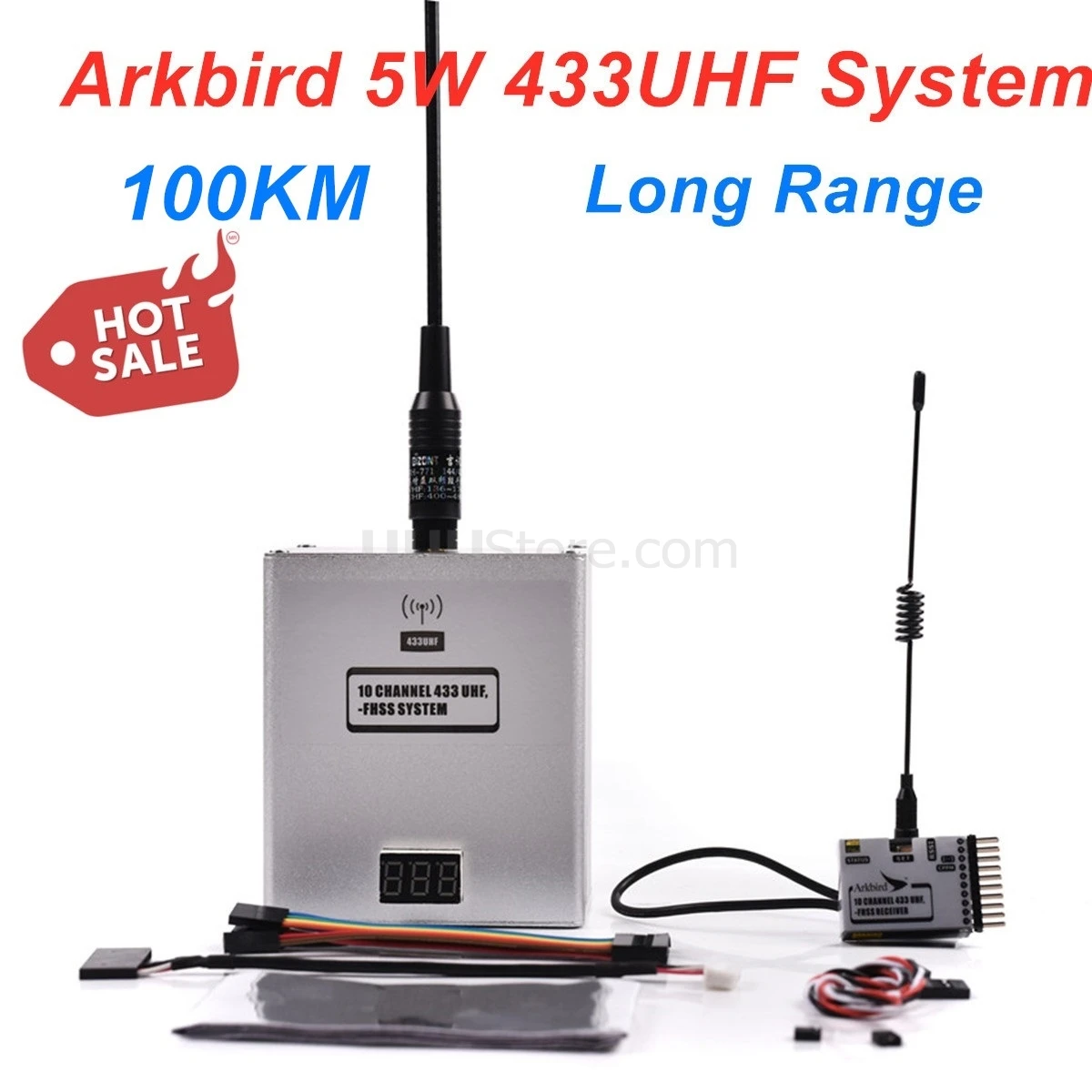 100KM Arkbird 5W 433MHz 10 Channel FHSS System UHF Module for Long ...