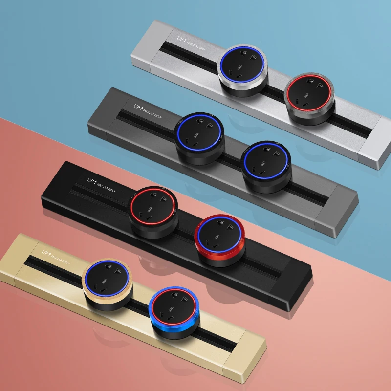 Kxn Electrical Desktop Power Track Rail Socket 40cm 60cm 80cm 100cm ...