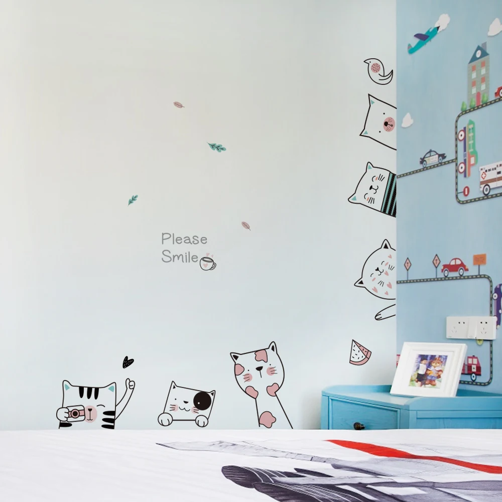 Наклейка на дверь в спальню угловая Наклейка на стену для детской комнаты настенные украшения