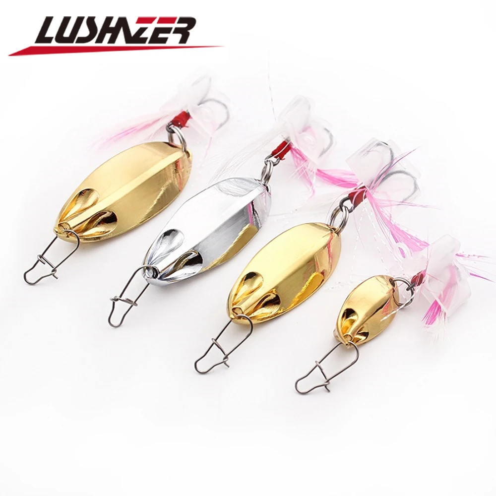 Lushazer Cheap Spoon Fishing Lures Metal Lures Gold/silver 5g/15g ...
