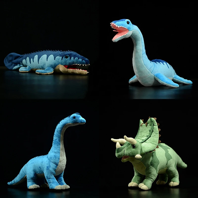 Soft Dinosaur Plush Toys Realistic Brachiosaurus Pentaceratops ...