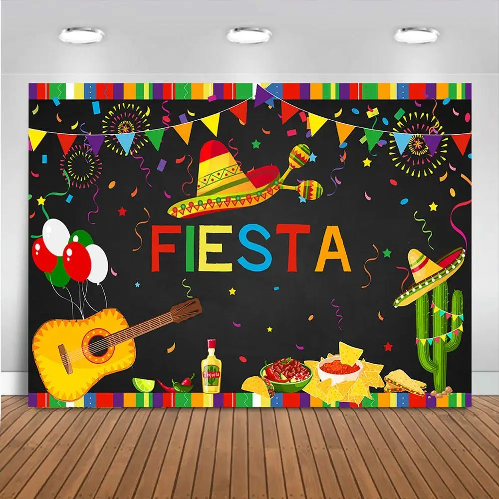 Mexican-Fiesta-Birthday-Party-Backdrop-Taco-Birthday-Party-Background ...
