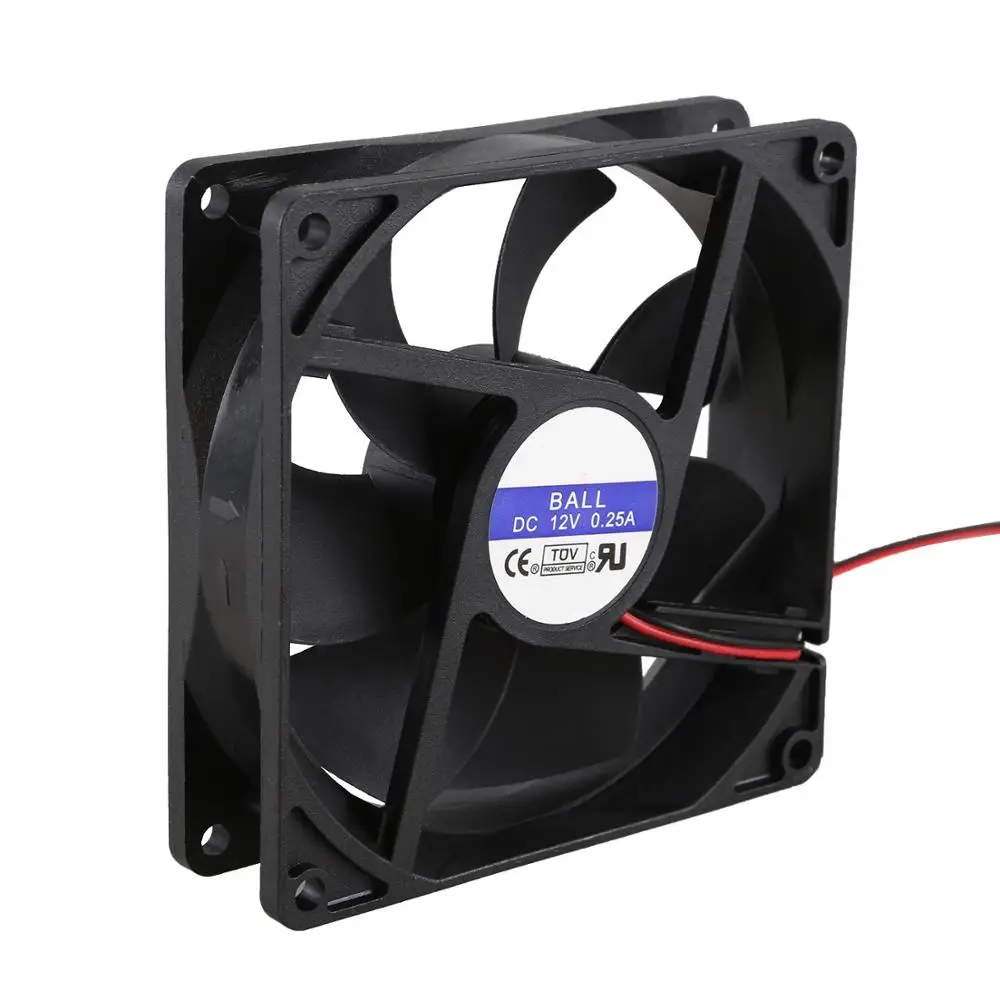 92mm X92mm X 25mm Dc 12v 2pin 65.01cfm Computer Case Cpu Cooler Cooling ...