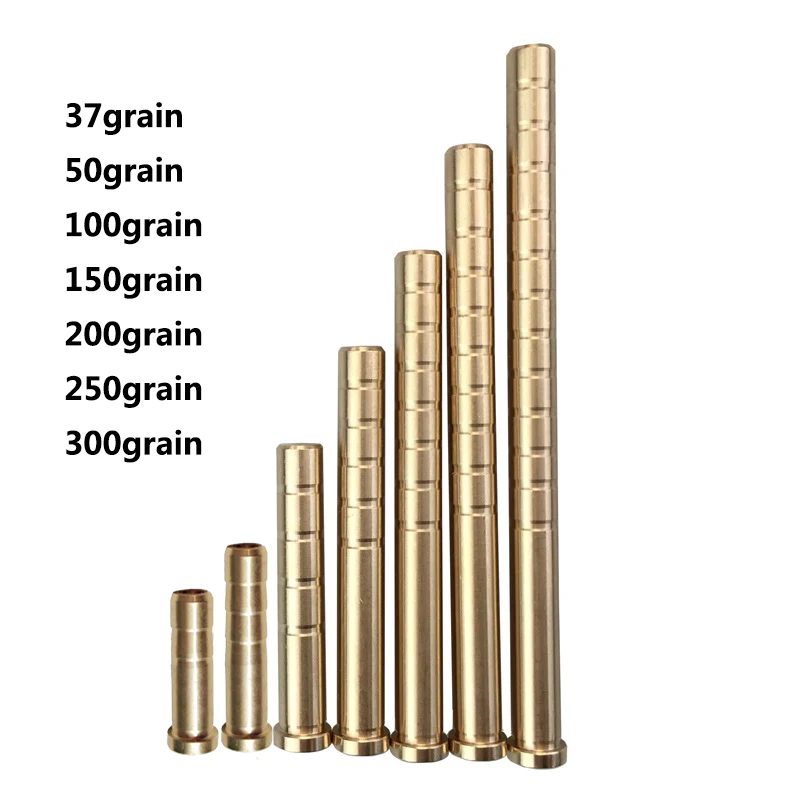 12pcs Archery Arrow Insert Brass Copper Base 37 350 grain ID6.2mm OD7 ...