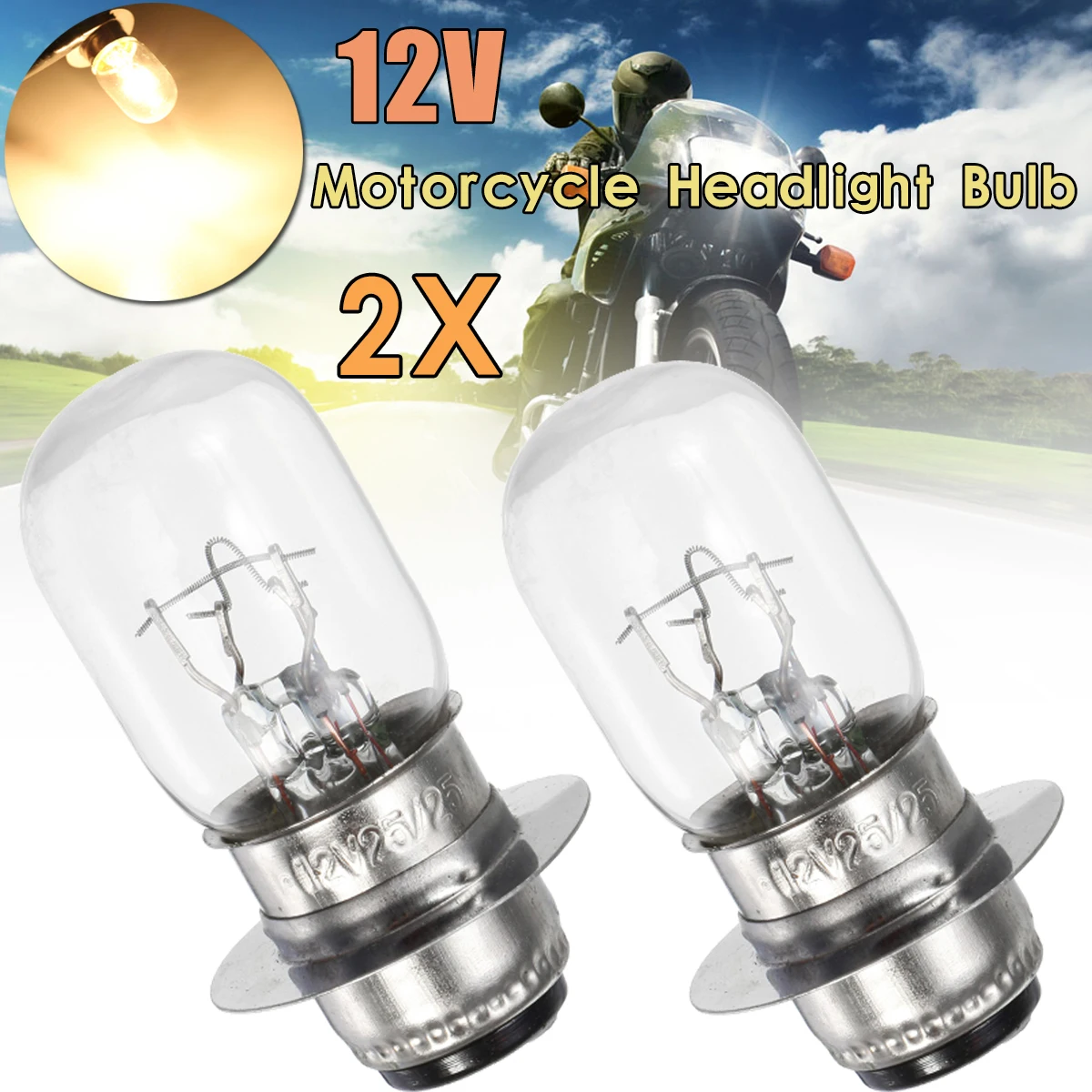 1-2-4x-12V-25-25W-Motorcycle-Halogen-Headlight-Bulb-Double-Filament ...