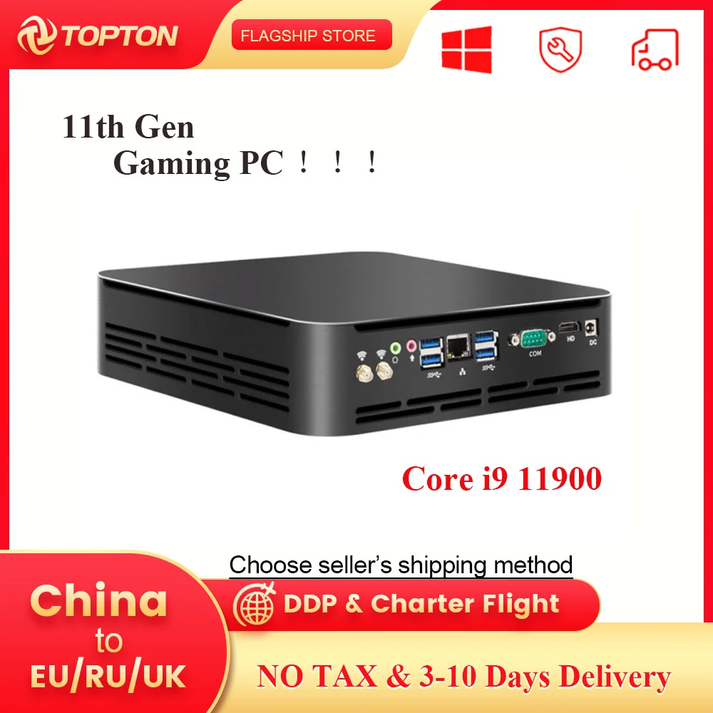 Topton 11 세대 인텔 미니 PC i9 11900 i7 11700 i5 11400 Windows 11 / 10 Linux ...