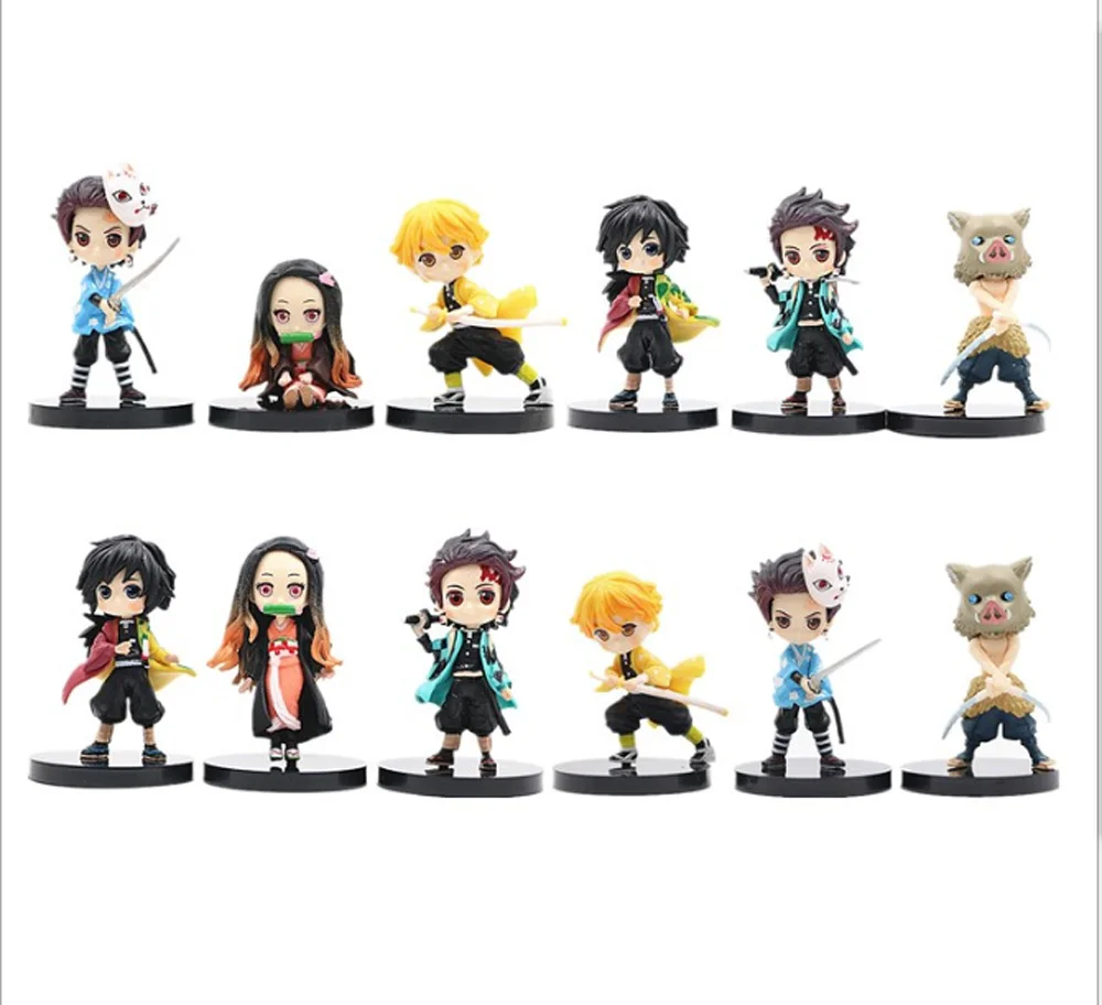 Figuras de acción de PVC de Kimetsu no Yaiba, 60 piezas, Demon Slayer ...