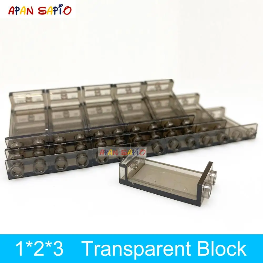 10pcs DIY Bricks Building Blocks 1x2x3 Transparent Plate Educational ...